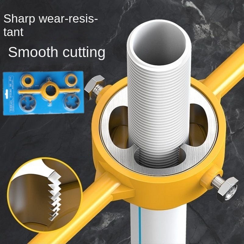 6-Pack Plastic Pipe Threading Die Kit PVC/NPT 1/2" 3/4" 1" Pipe ...