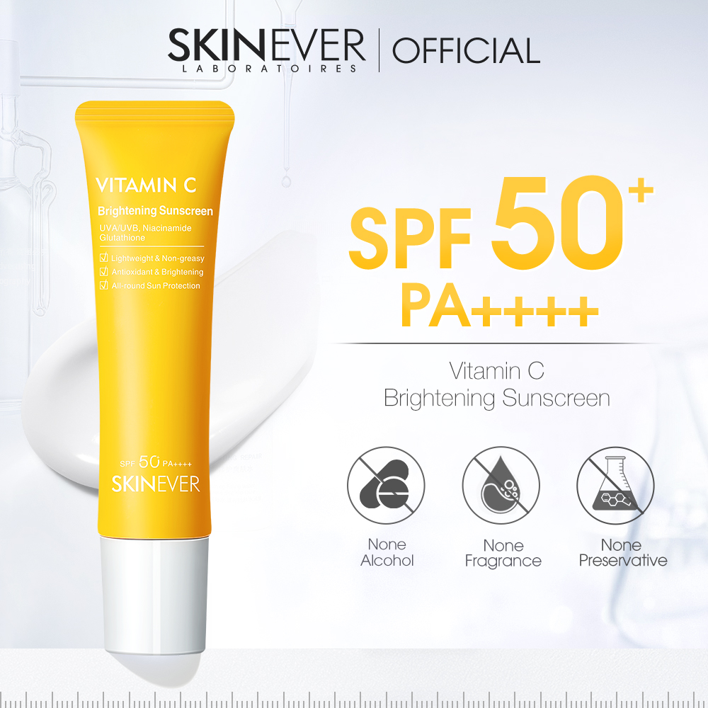 SKINEVER Vitamin C Brightening Sunscreen Waterproof Long Lasting Sun ...