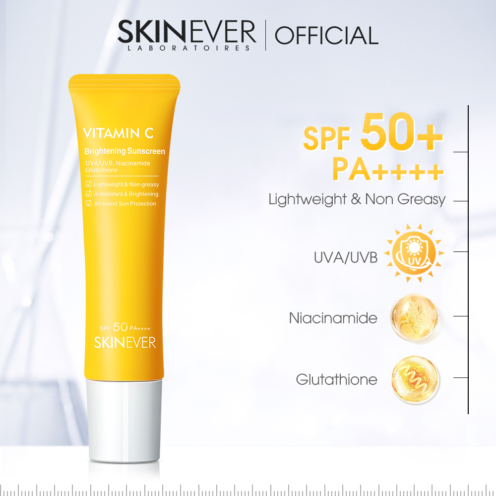 SKINEVER Vitamin C Brightening Sunscreen Waterproof Long Lasting Sun ...