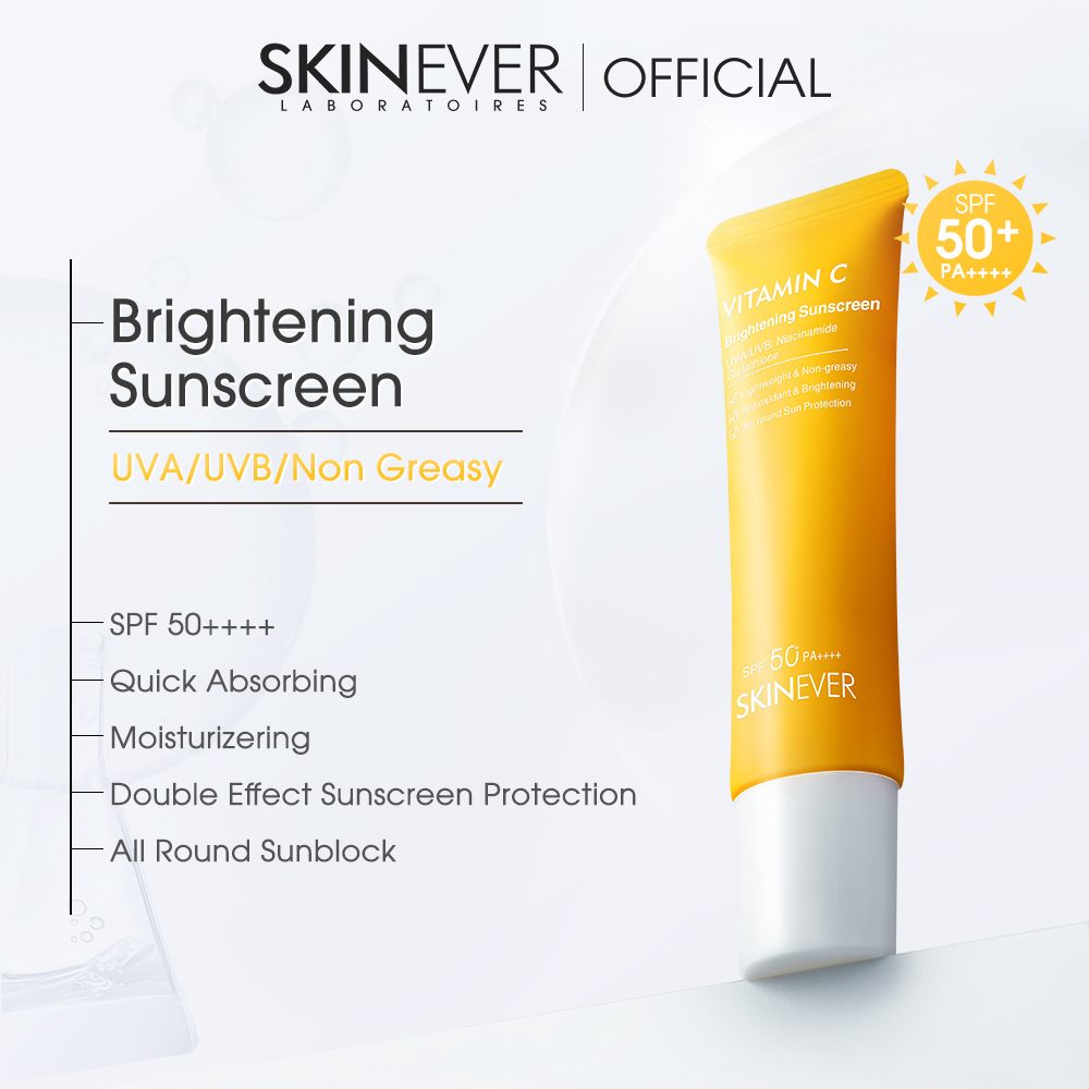 SKINEVER Vitamin C Brightening Sunscreen Waterproof Long Lasting Sun ...