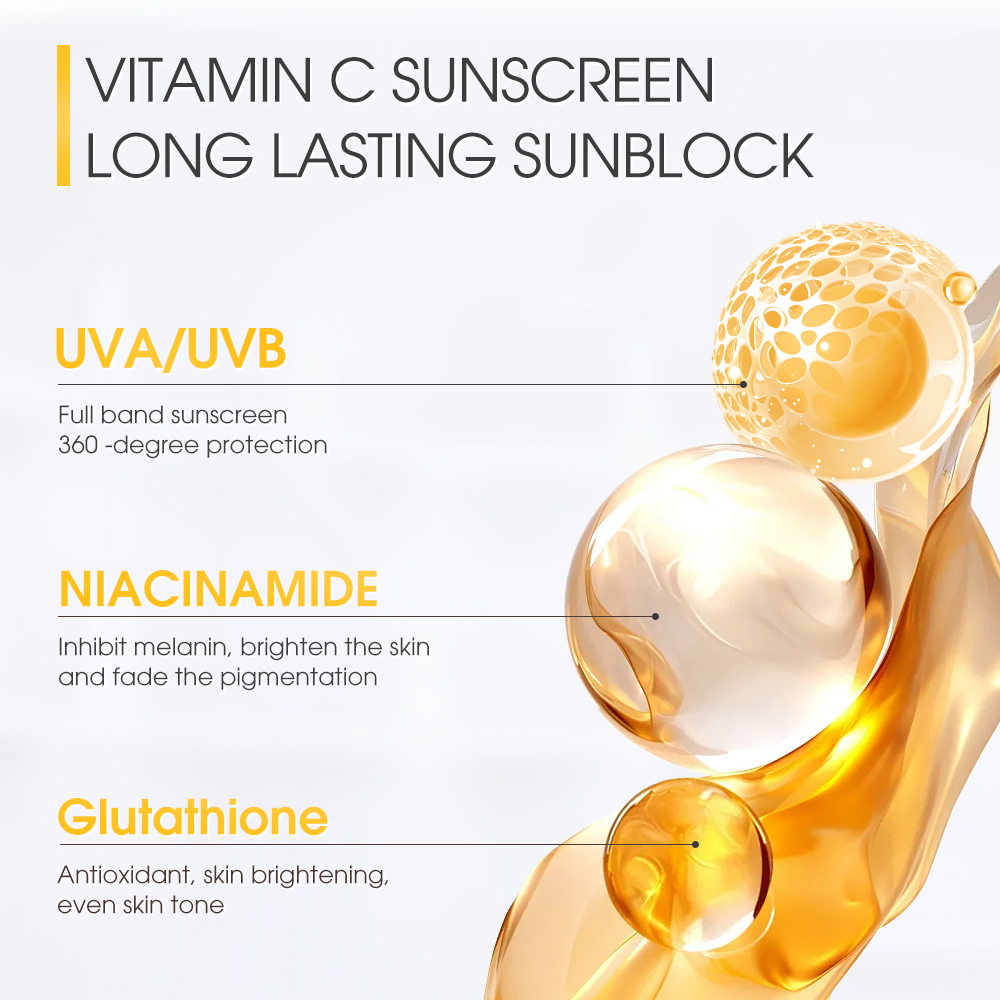 SKINEVER SPF50+++ Sunscreen Vitamin C Brightening Waterproof Long ...