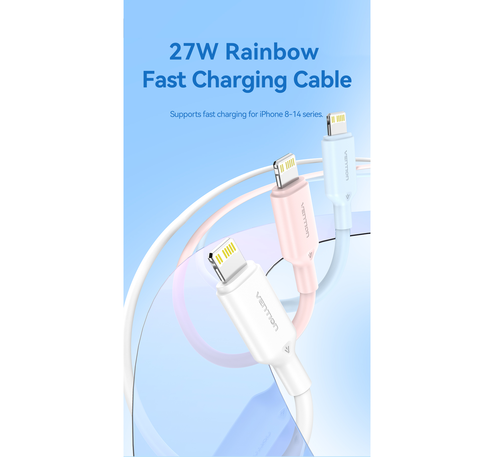 Vention 27W PD USB C to Lightning Cable for iPhone Pro Max Fast ...