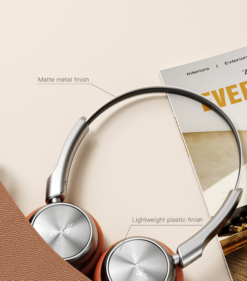 iKF R1 Retro Wireless Bluetooth Headphones, Built-in Mic, Vintage ...