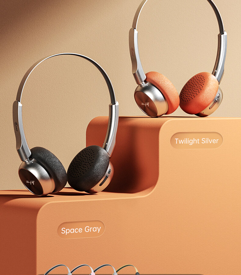 iKF R1 Retro Wireless Bluetooth Headphones, Built-in Mic, Vintage ...