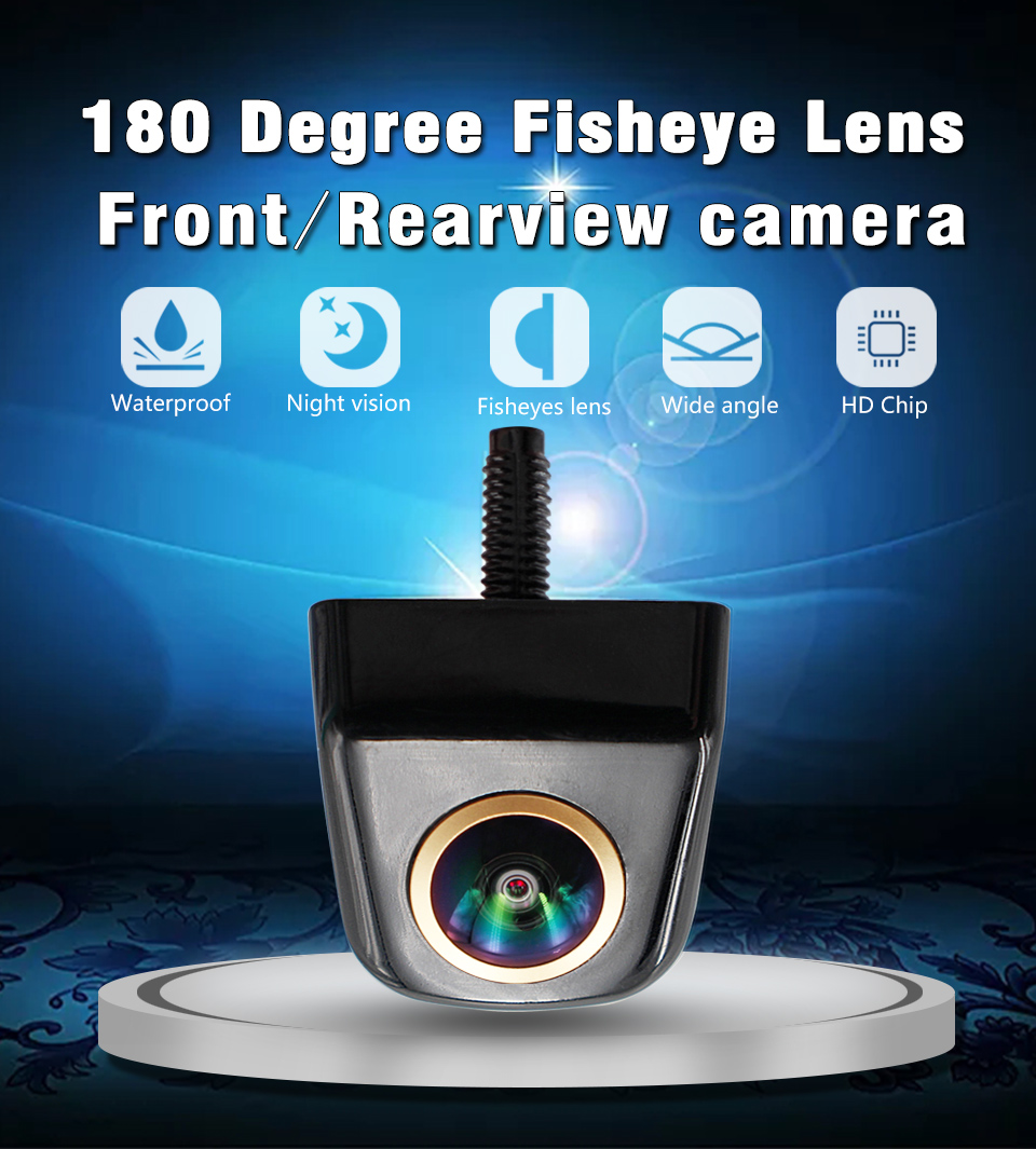CCD HD 180 Degree Fisheye Lens Car Camera Rear / Front View Wide Angle ...