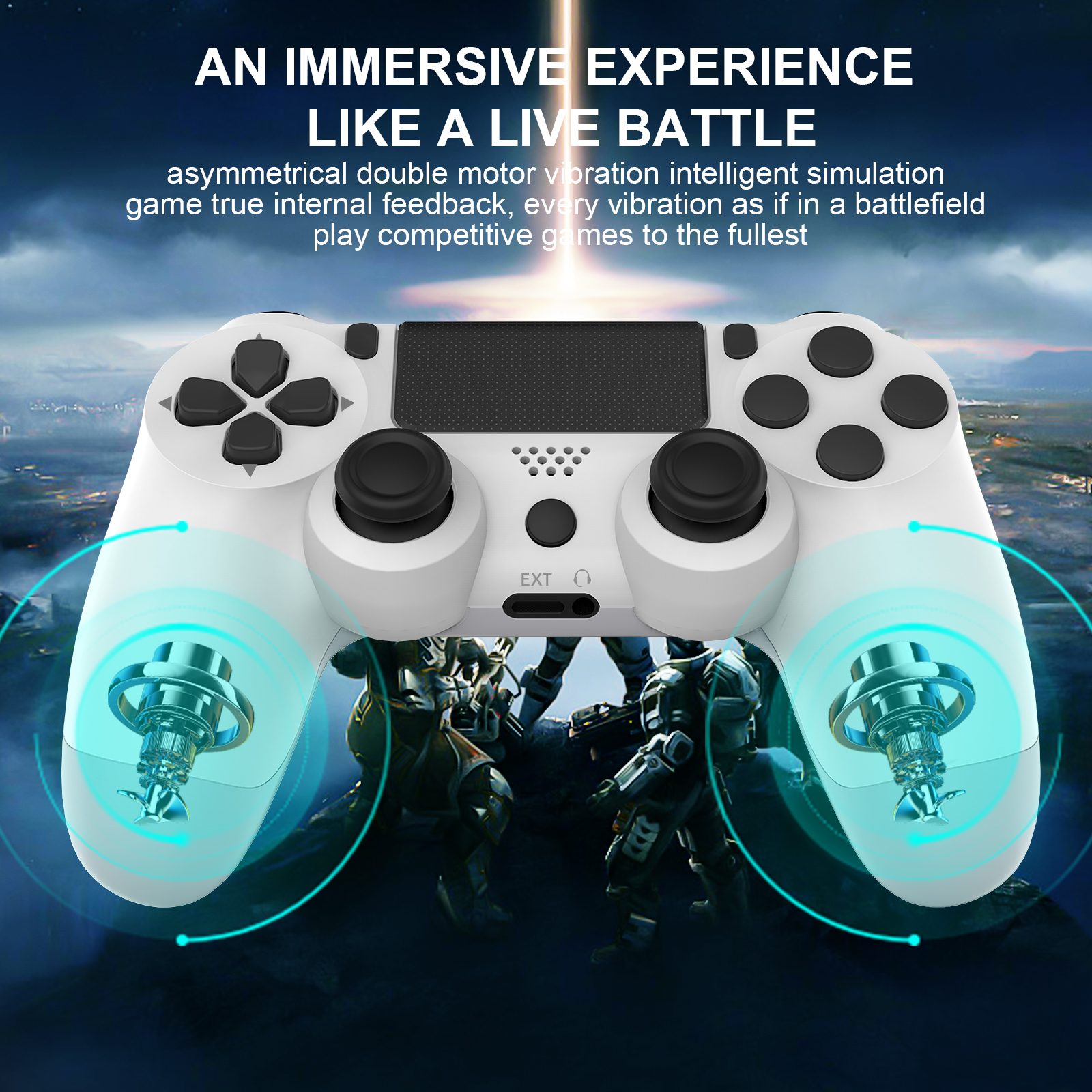 Wireless Gamepad PC Joystick touchpad Dual Vibration For PS4 PS3 PC No ...
