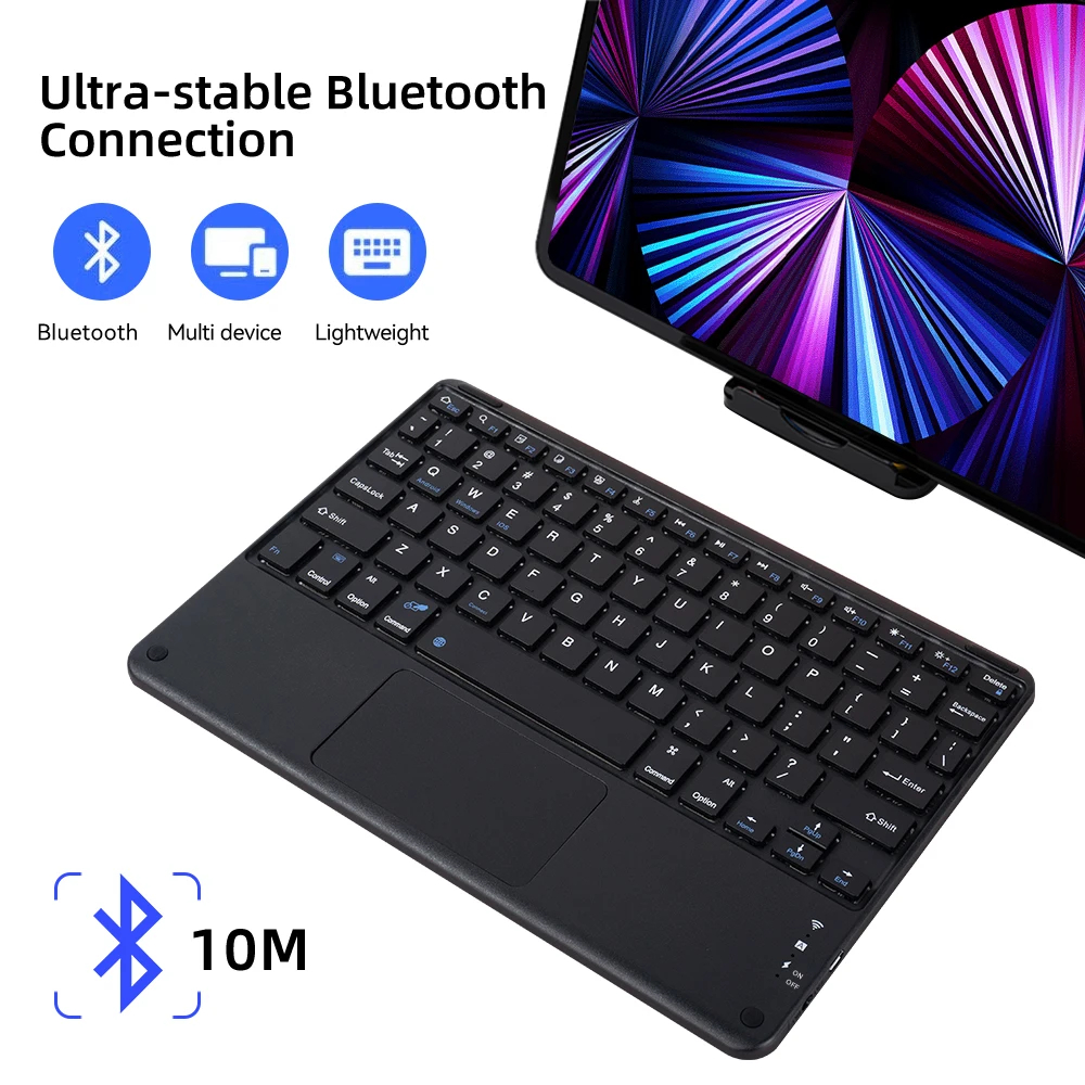 Thin Protable Mini Touchpad Wireless Keyboard for iPad Android iOS ...