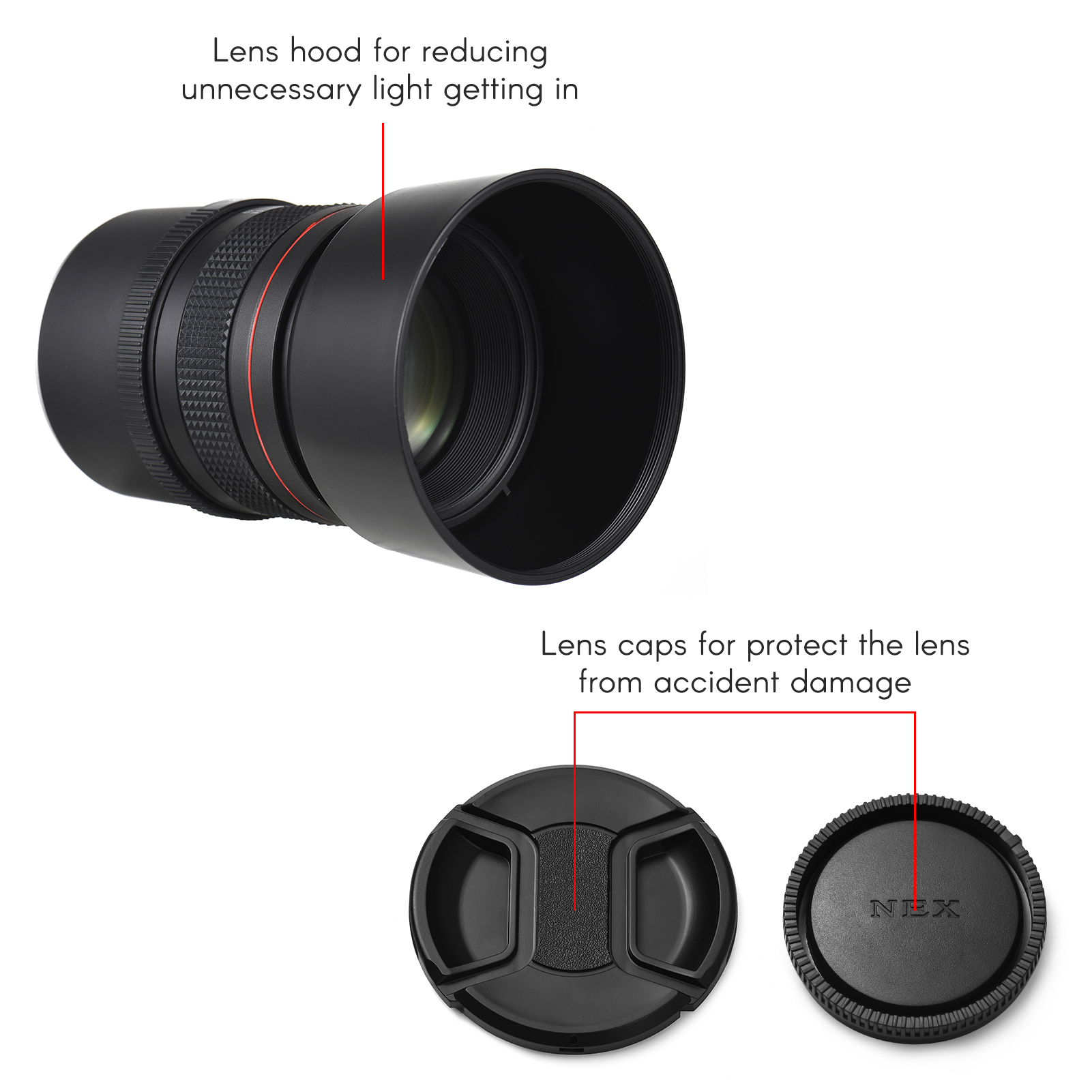 Andoer 85mm F1.8 Medium Telephoto Camera Lens Large Aperture Full Frame ...