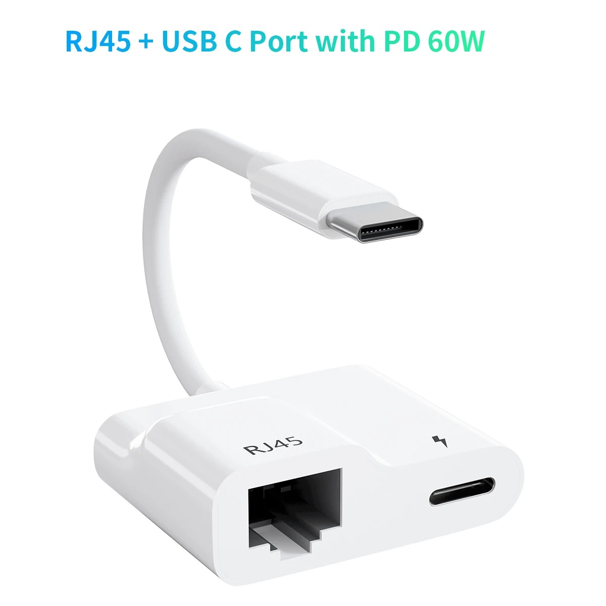 USB C to RJ45 Ethernet Adapter 100Mbps LAN Network Cable for Mobile ...