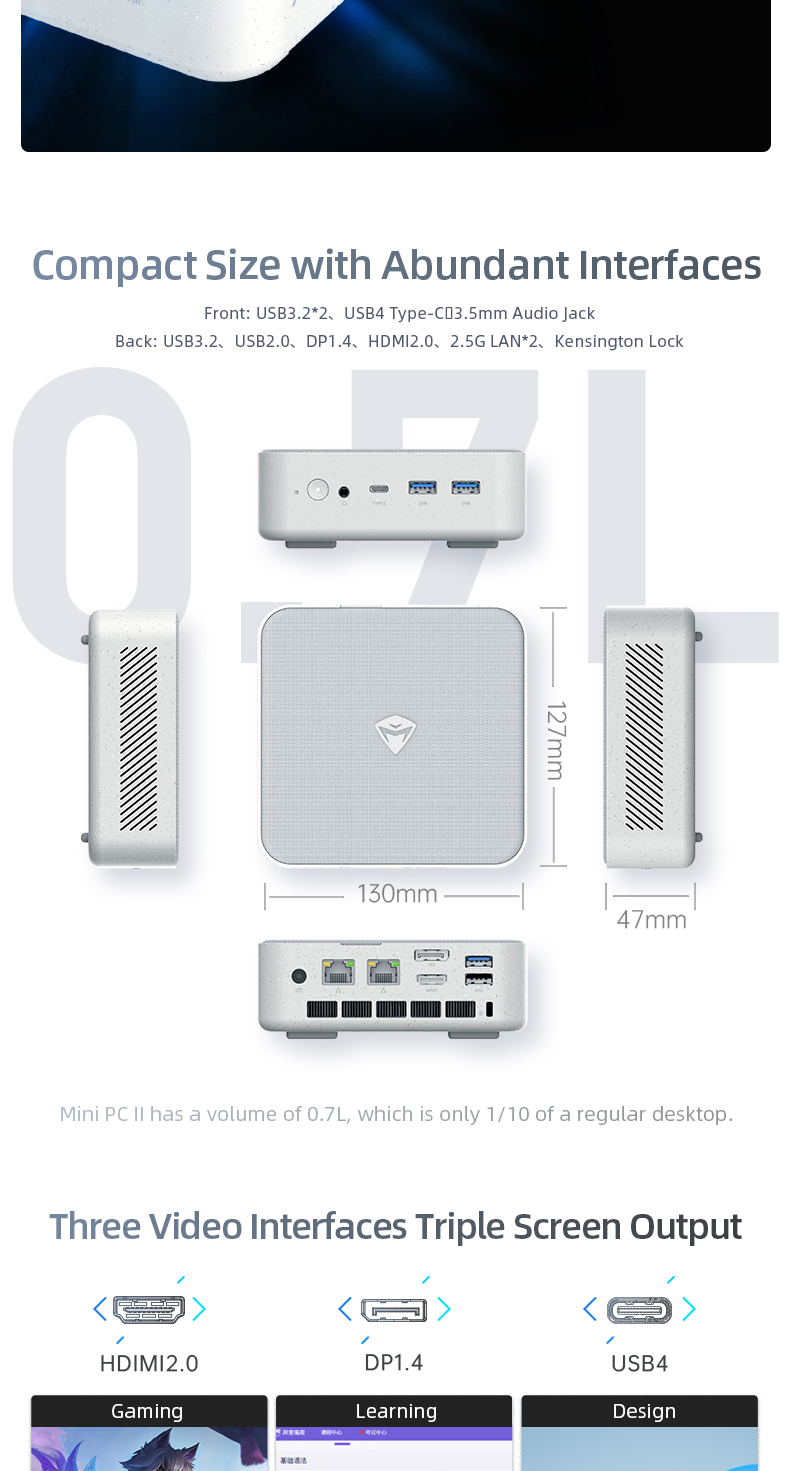 Machenike Mini PC II, Intel i7-13620H, AMD Ryzen7 7840H, AMD Ryzen5 ...
