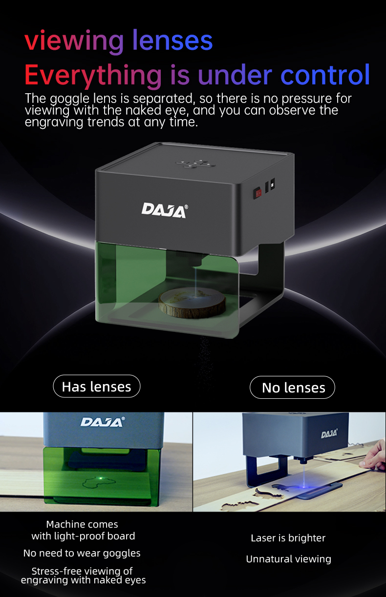 DAJA DJ6 Laser Engraving Machine Portable Mini Laser Engraved Machine Fully Automatic DIY ...