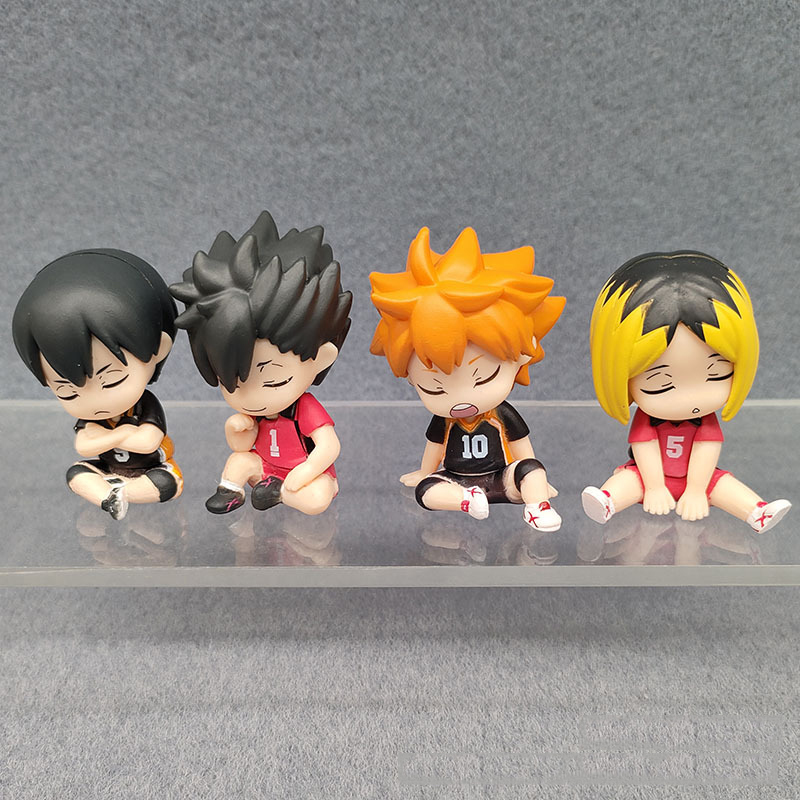 4Pcs/Set Anime Haikyuu!! Figure Hinata Shoyo Tobio Kageyama Bokuto ...