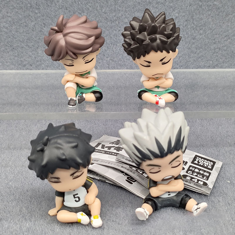 4Pcs/Set Anime Haikyuu!! Figure Hinata Shoyo Tobio Kageyama Bokuto ...