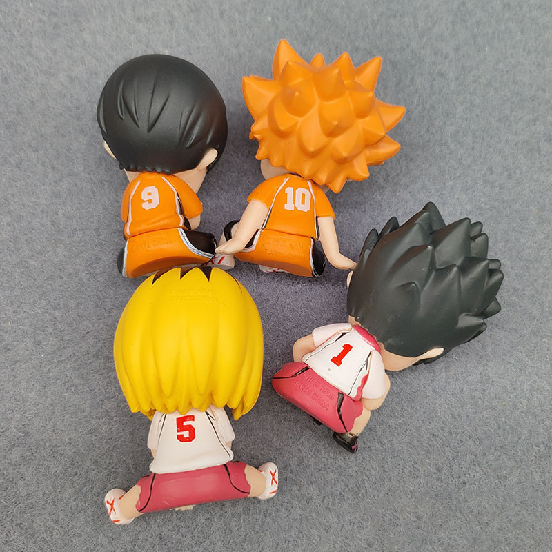 4Pcs/Set Anime Haikyuu!! Figure Hinata Shoyo Tobio Kageyama Bokuto ...