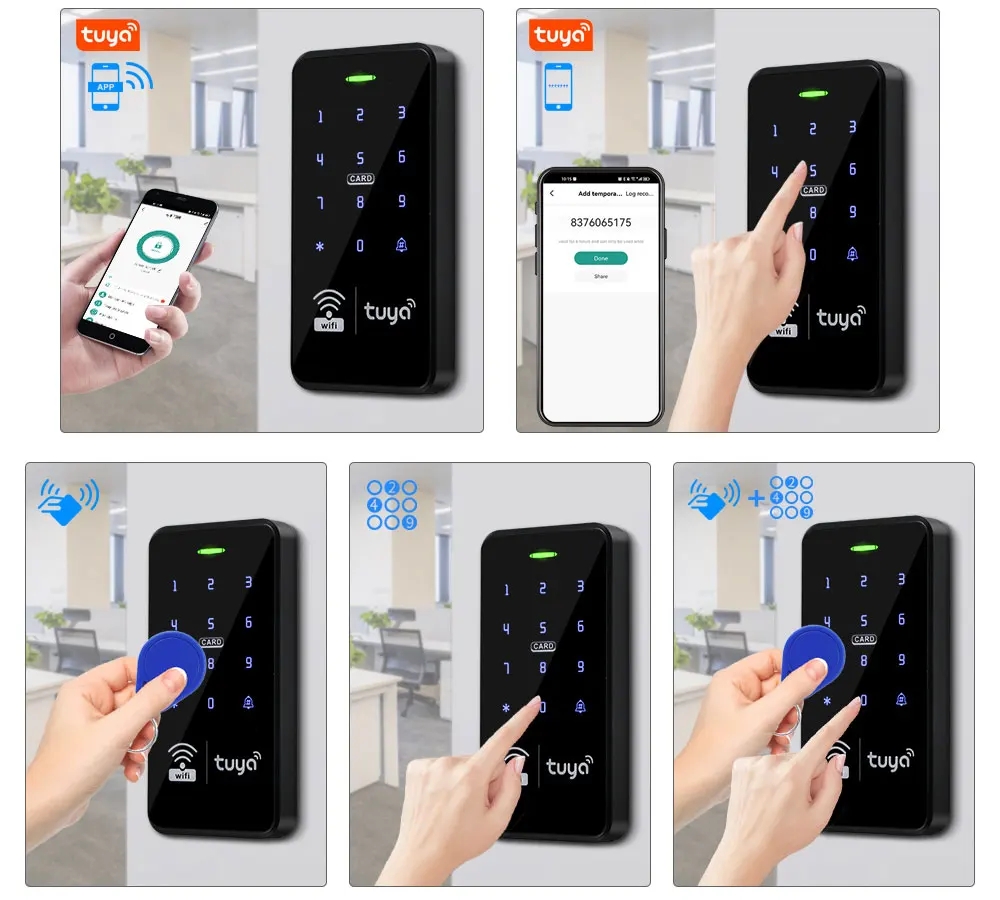 Wifi Door Access Control System Kit Tuya Smart RFID Keypad Controller ...