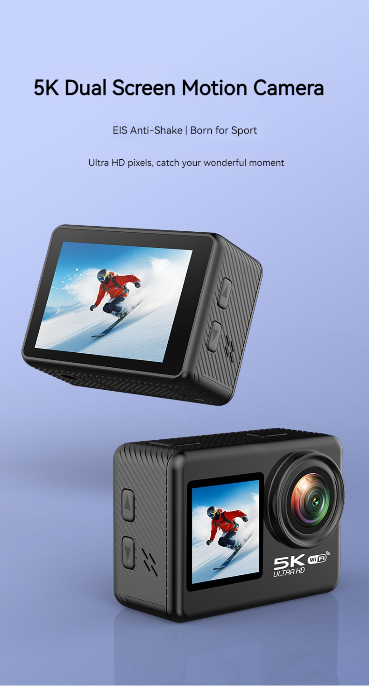 E-CAM A11 PRO Camera Sports action 5K HD Underwater Video Wireless WIFI ...