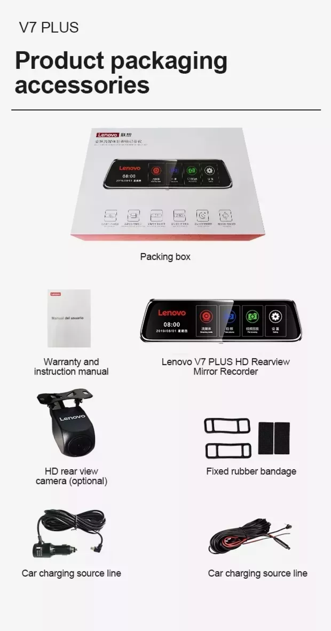 LENOVO V7 / V7 PLUS 10'' IPS TOUCH SCREEN Stream Media Dual Lens 1080P ...