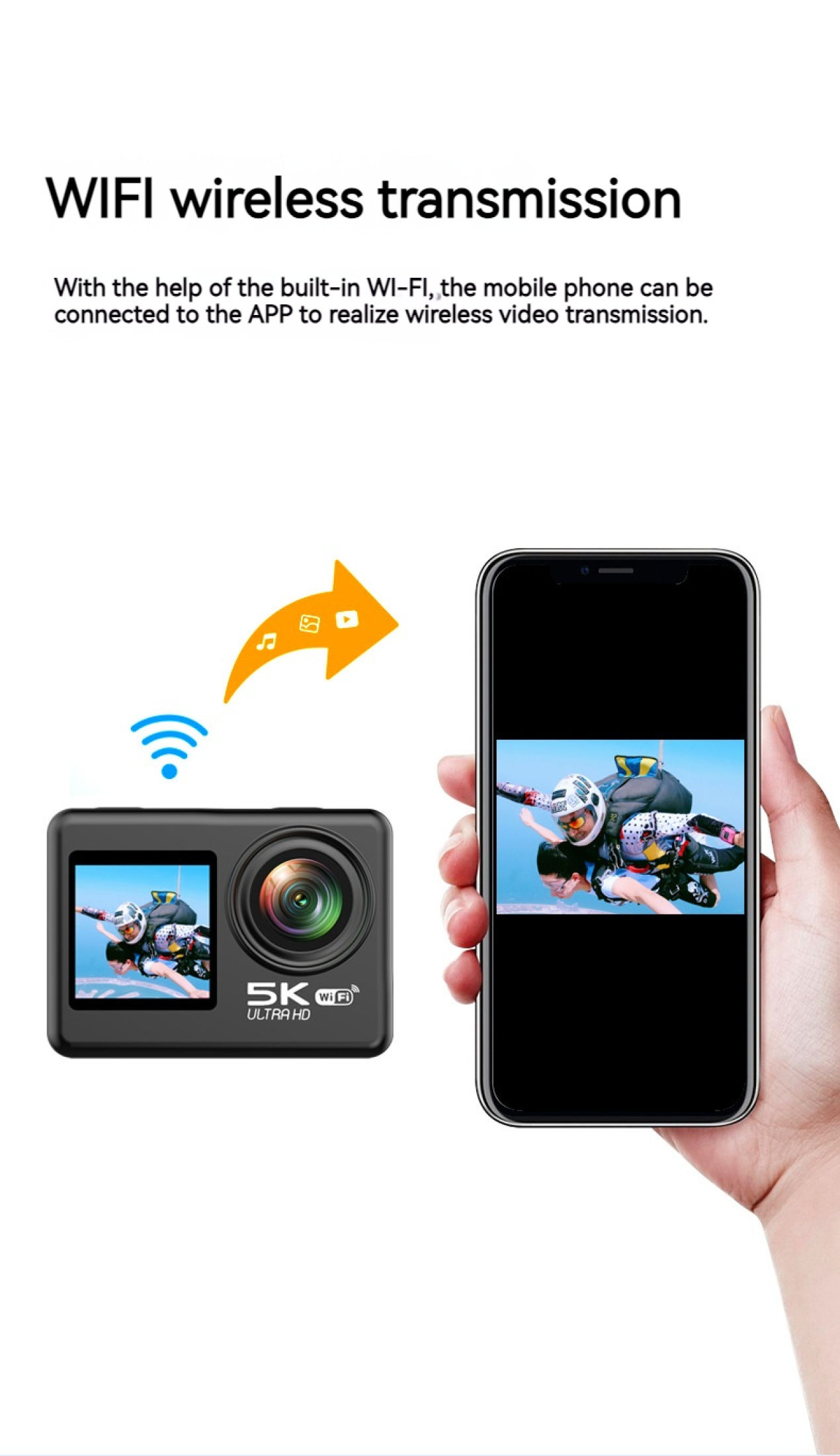 E-CAM A11 PRO Camera Sports action 5K HD Underwater Video Wireless WIFI ...