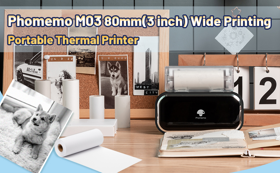 Phomemo M03 Portable Label Sticker Maker,Bluetooth inkless Thermal ...
