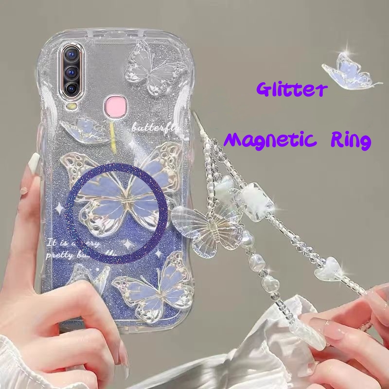 Dreamy Blue Purple Butterfly Vivo Y17 Y15 Y12 Y11 Y12i 1904 1906 1902 ...