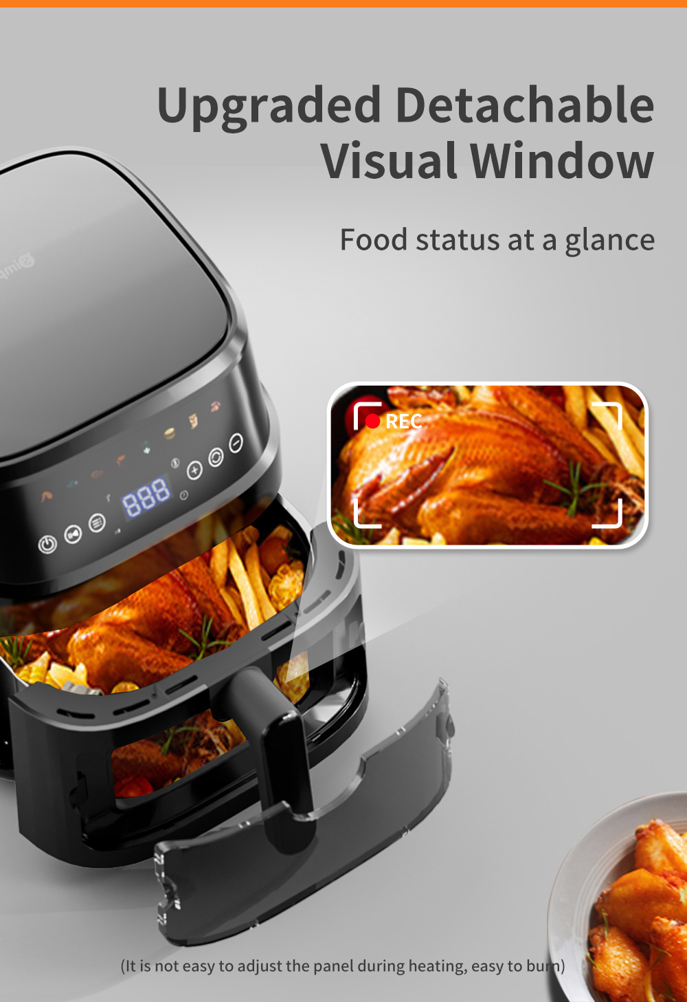 Simplus Visible Air Fryer 6L Electric Fryer Oven LCD Touch Screen Non ...