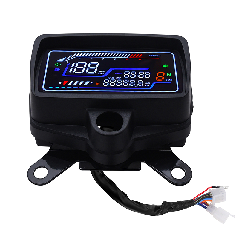 Motorcycle Speedometer Tachometer LED digital meter Assembly With USB ...