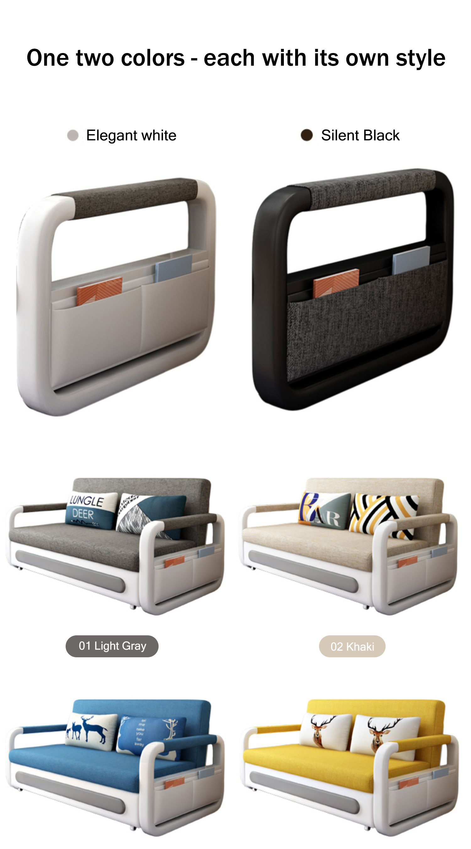 COD Dreame Sofa Bed Foldable Sofa Bed With Storage Inside For Living Room Bed Frame Single ...