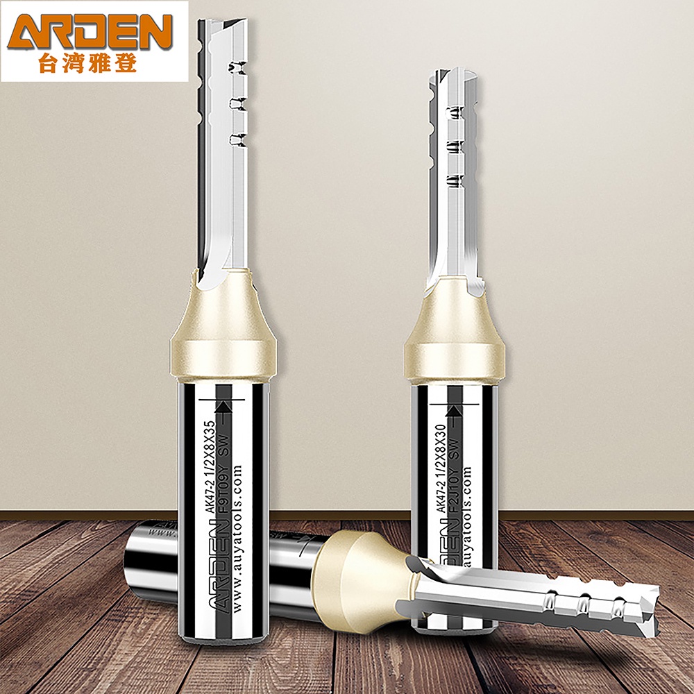 ARDEN 3 Flutes TCT Straight Router Bit Cutting CNC Milling Cutter ...