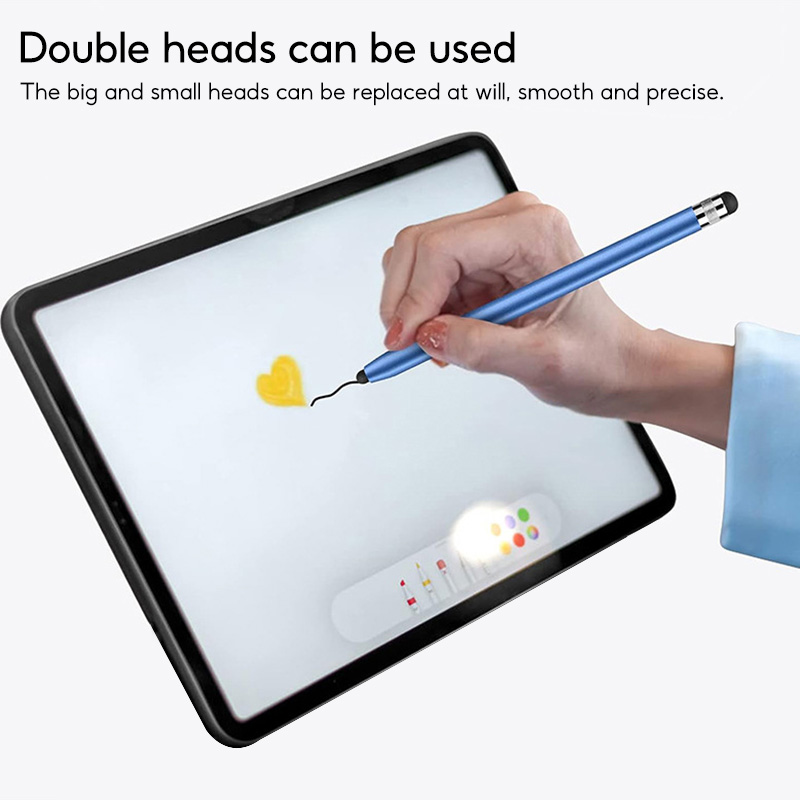TBTIC 2 in 1 Alloy Matte Universal Stylus Pen For iPad Android Tablet ...
