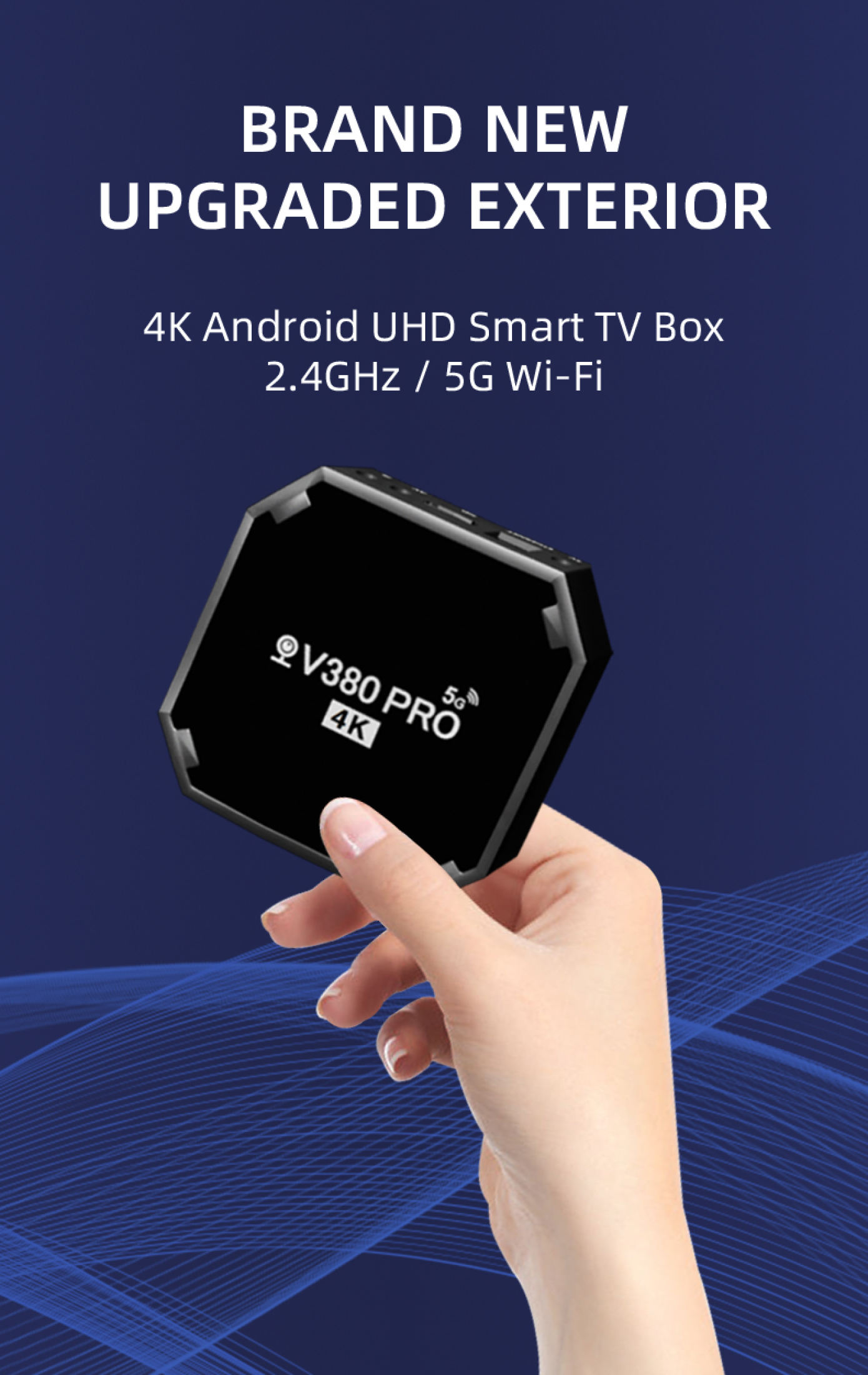 V380 PRO TV BOX Mini Smart TV Box 4K HD 8+128G 2.4Ghz WiFi Connect ...