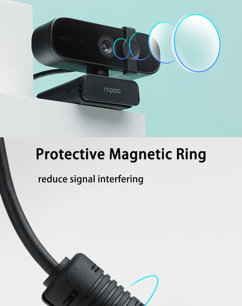 Rapoo C280 Webcam 2K HD With USB2.0 With Mic Rotatable Cameras For Live ...