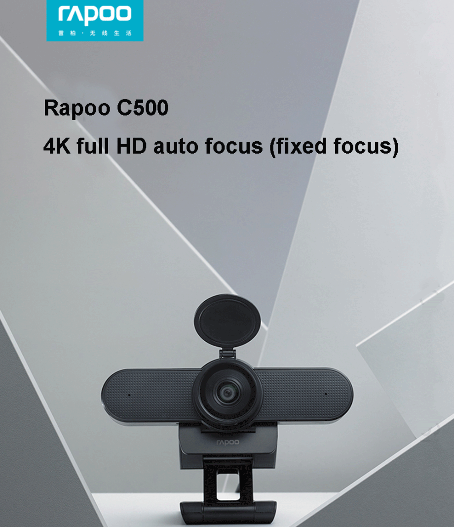 Rapoo C500 Webcam 4K FHD 2160P With USB2.0 With Mic Adjustable Cameras ...