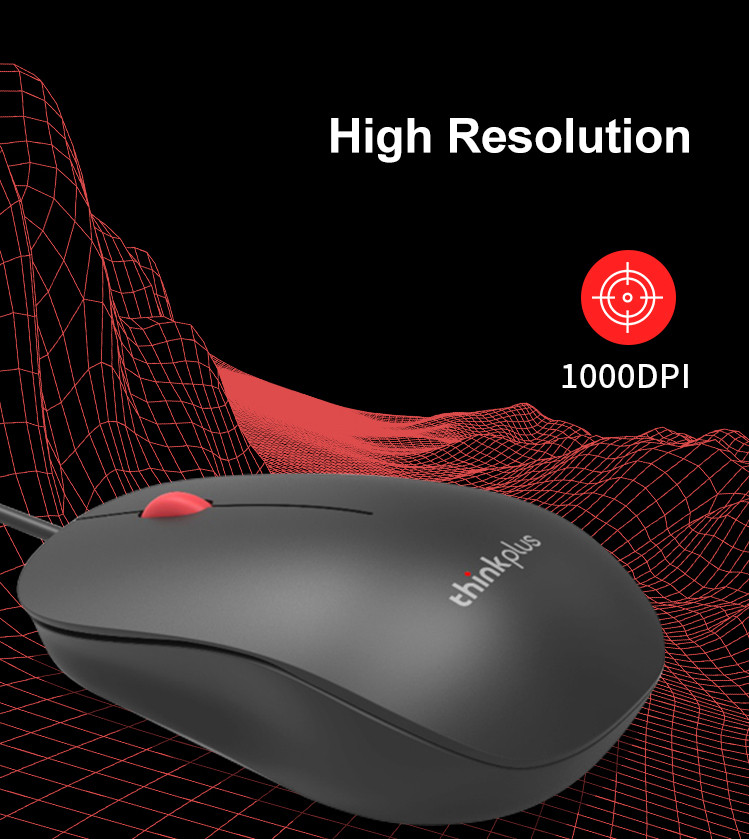 Lenovo ThinkPlus Wireless Mouse M80 Wired M80 1000 DPI 3 Million ...
