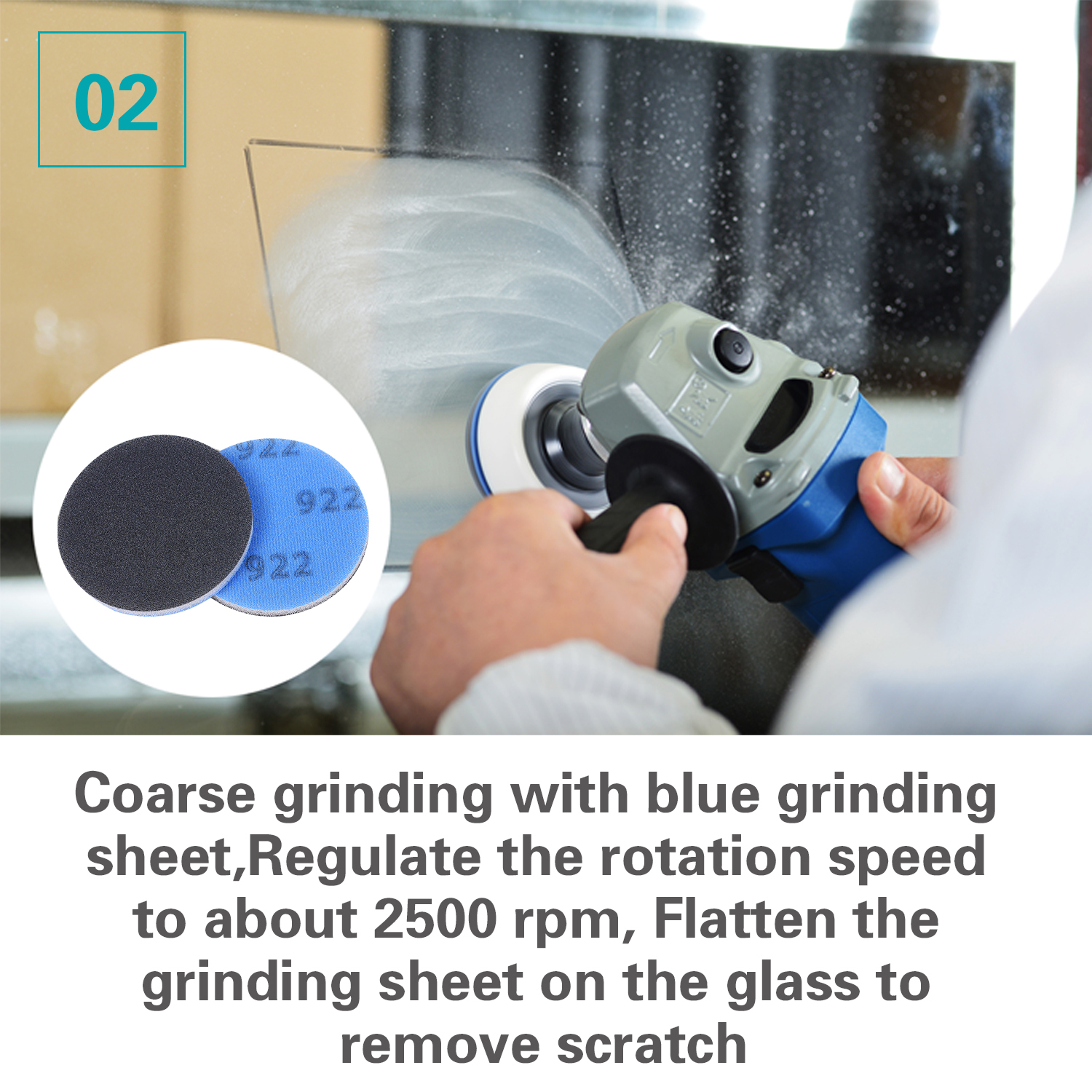Uerglass Glass Sanding Abrasive Pads Set Remove Repair Glass Scratches ...