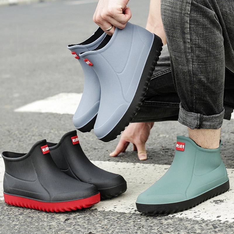 Rain Boots For Men Waterproof Anti-Slipunisex Fashion Rain Boots Water ...