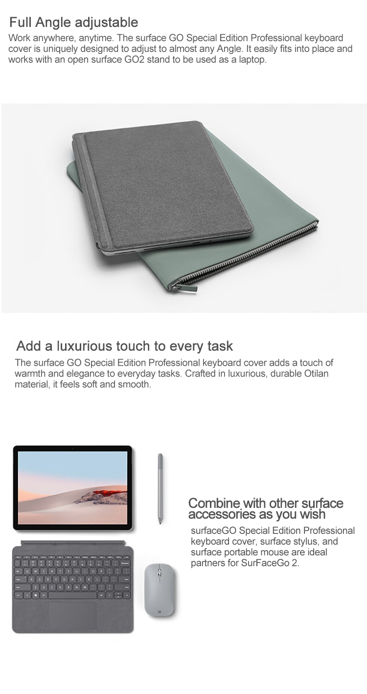 Microsoft Surface keyboard Type Cover for Surface Go1 Go2 Go3 Go4 ...
