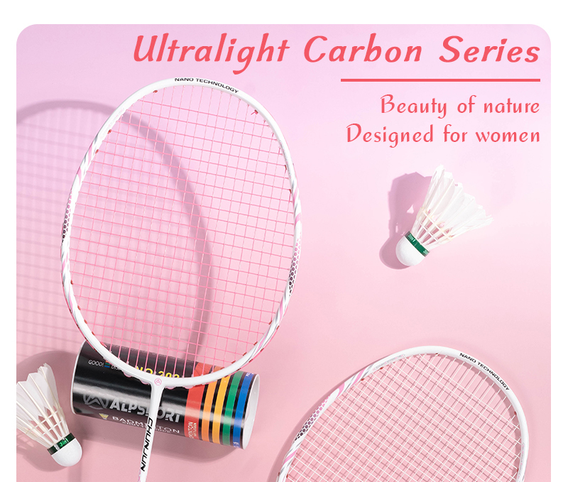 ALPSPORT DF 8U G6 Max 30LBS Strung 100% Full Carbon Fiber T1100 Pink ...