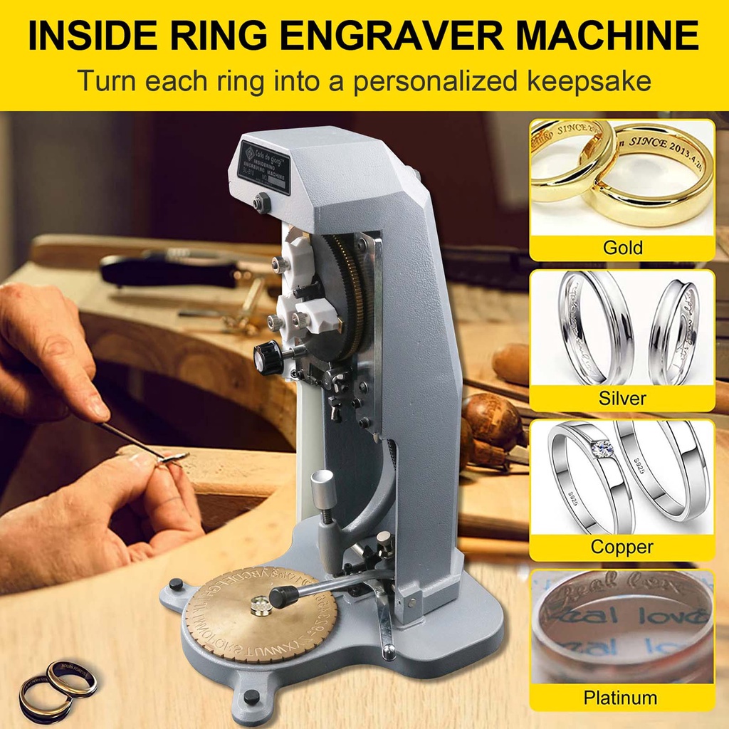 ZC Ring Engraving Machine Inside Ring Engraver Stamper w/ Two Faces ...