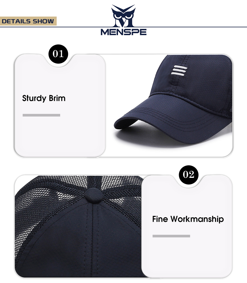 MENSPE Baseball Cap Men’s Summer Baseball Cap Outdoor Ultra-thin Sun ...
