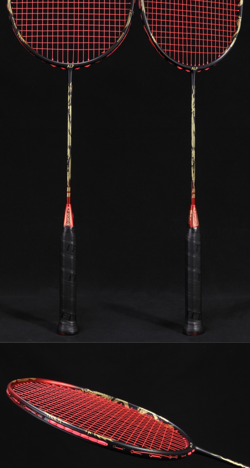 ALP QY 4U Max 38LBS Golden Dragon Pattern T1100 Badminton Racket High ...