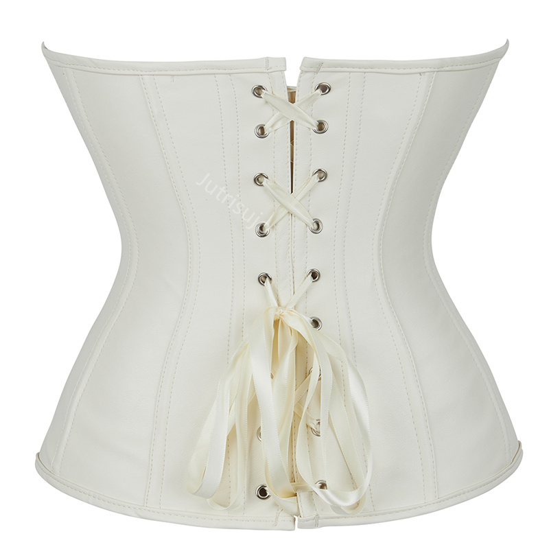Corsets and Bustiers Tops Faux Leather Zipper Shaper pu Synthetic Black ...