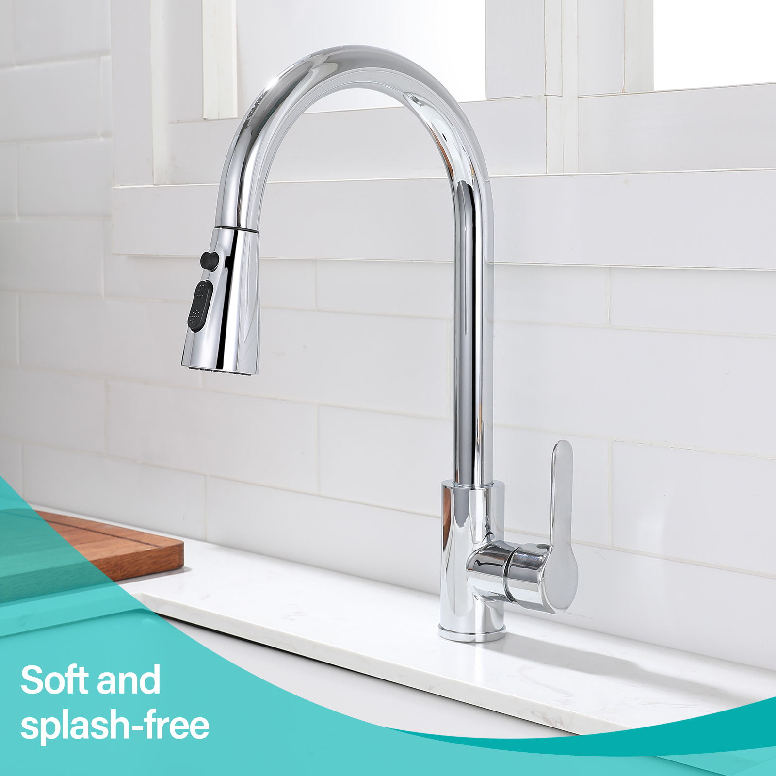 1pc 3 Functions Kitchen Faucet Head Replacement, Pull Down Sink Faucet ...