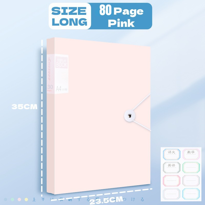 Long/A4 Clear Book Folder Presentation Book Clear Pockets Polypropylene ...