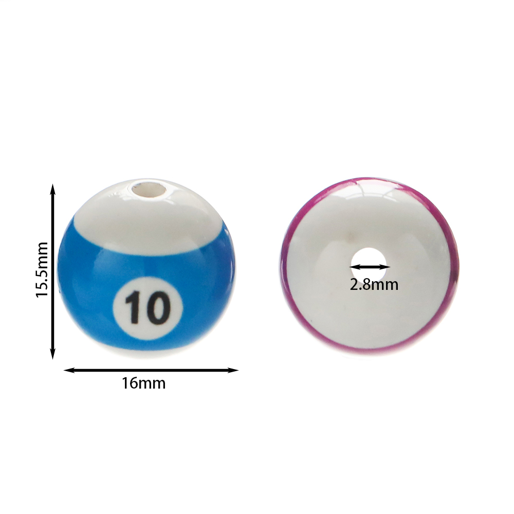 St.kunkka 5/10pcs 15.5 * 16mm Acrylic Billiard Beads Fashion ...