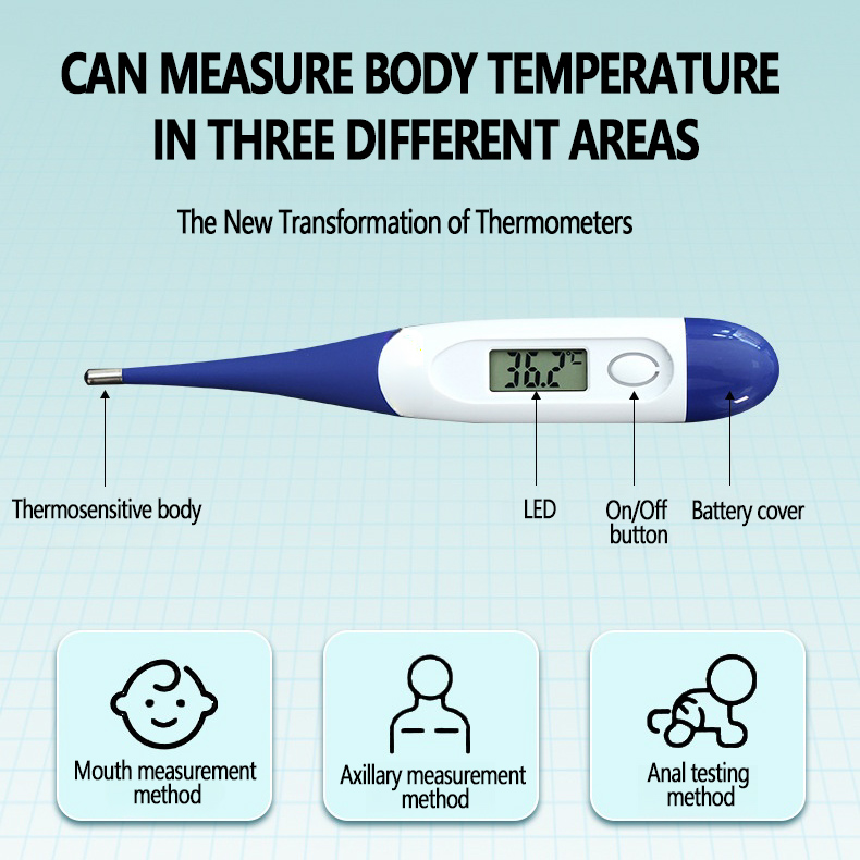 OUMRO Soft Head Digital Thermometer for Baby and Adults Original More ...