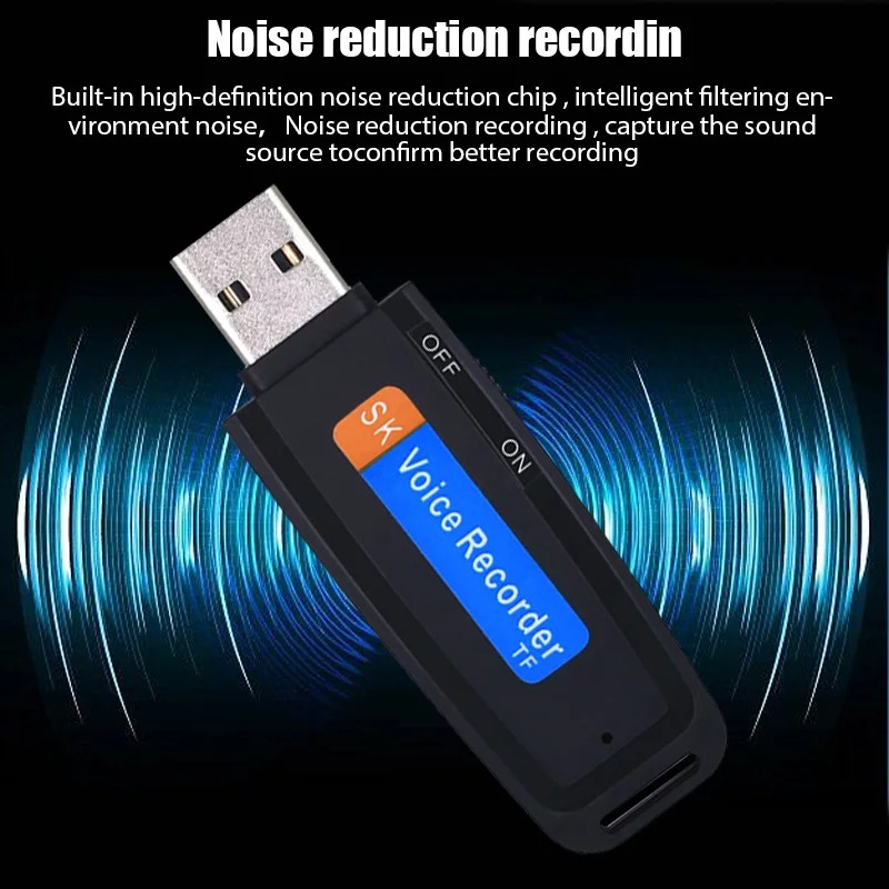 Mini U Shape Voice Recorder Digital Dictaphone Audio Recorder USB 2.0 ...