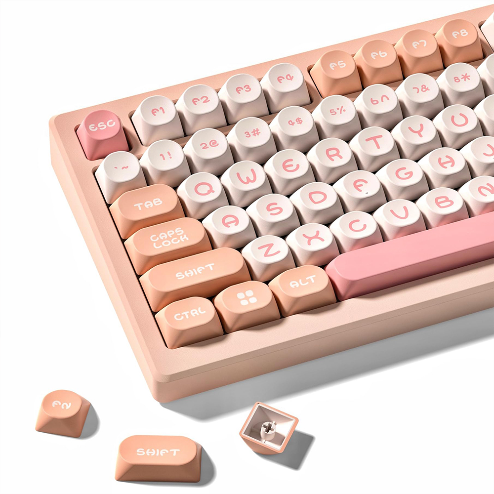 Brown Green MOA Profile Double Shot Keycaps 130Keys PBT Keycap/Set for ...