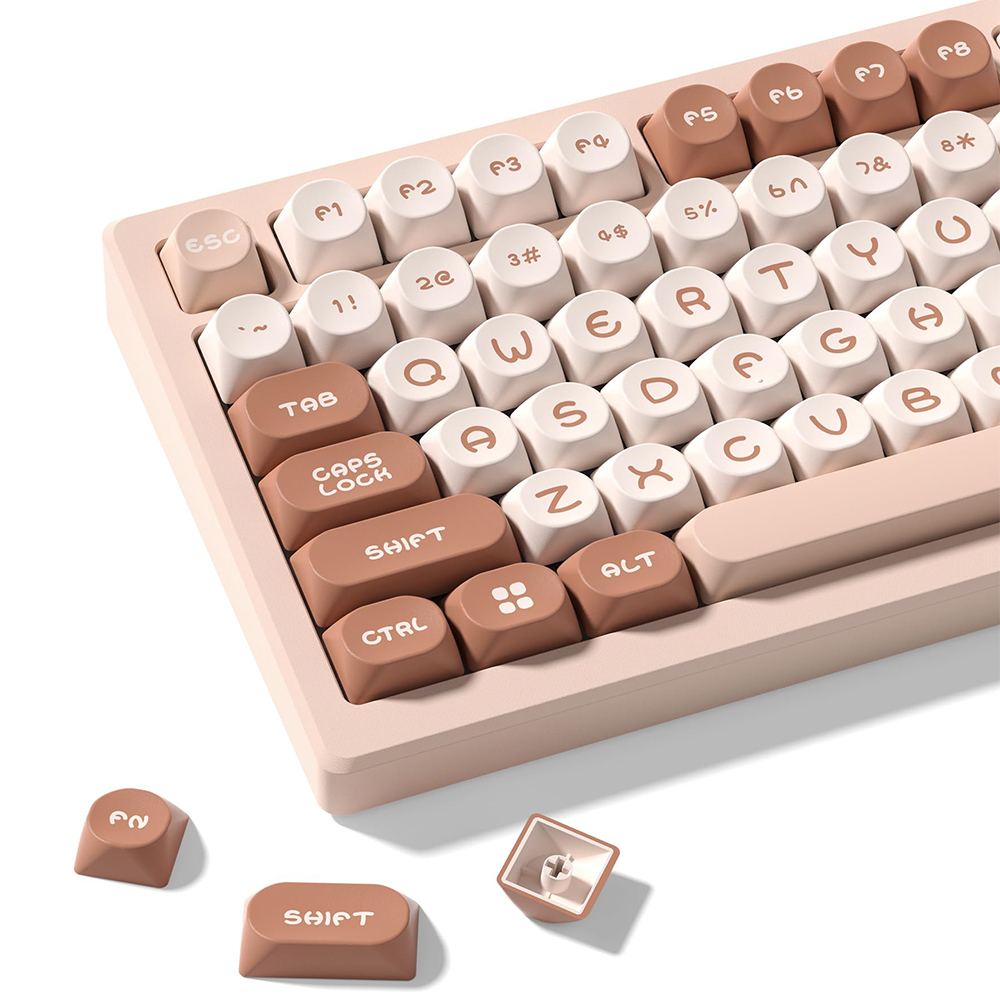 Brown Green MOA Profile Double Shot Keycaps 130Keys PBT Keycap/Set for ...