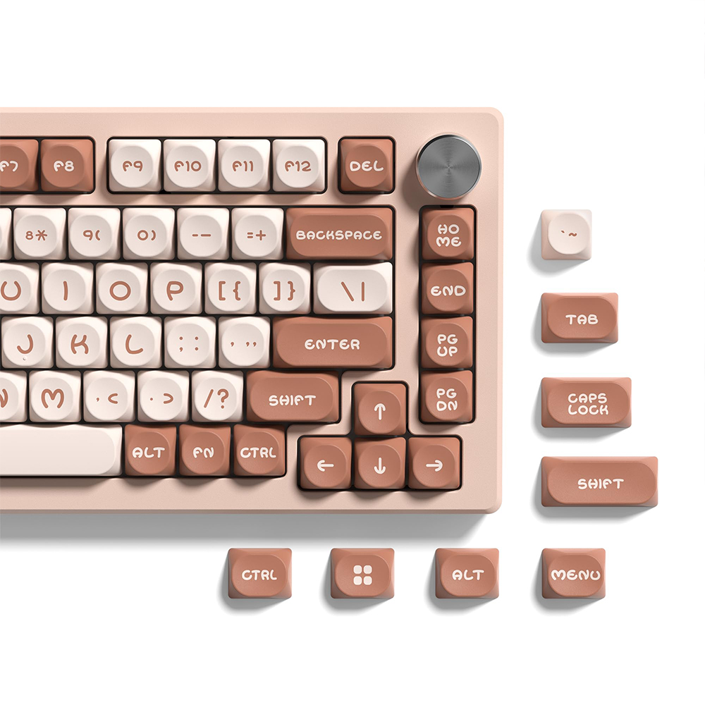 Peach Double Shot MOA Profile Keycaps 130Keys PBT Keycap/Set for Cherry ...