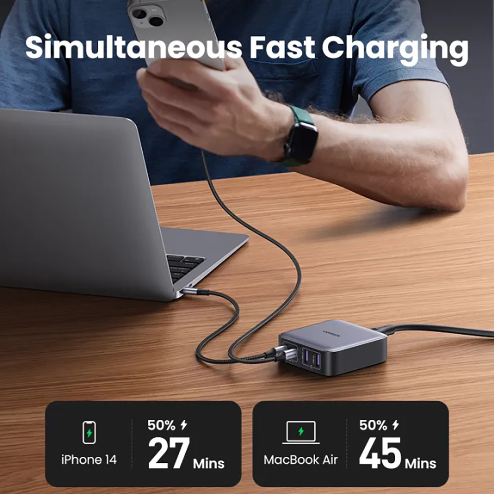 UGREEN 65W GaN Charger Desktop Laptop Fast Charger 4 in 1 Adapter ...